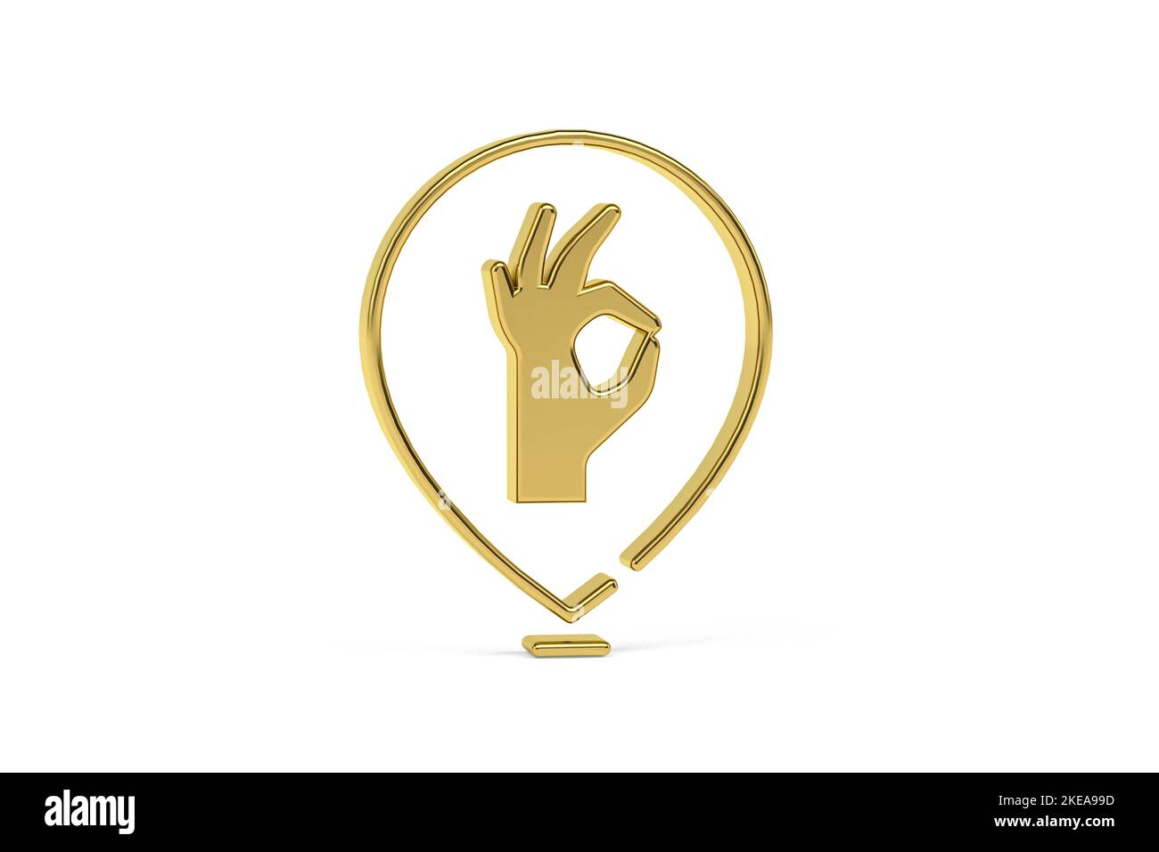 Golden 3d Status Quo icon isolated on white background - Translate: The ...