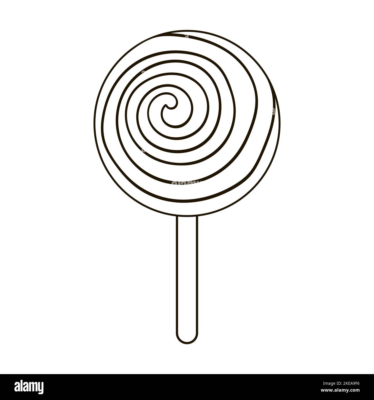 Coloring graphic element for your design. Lollipop. Illustration in ...