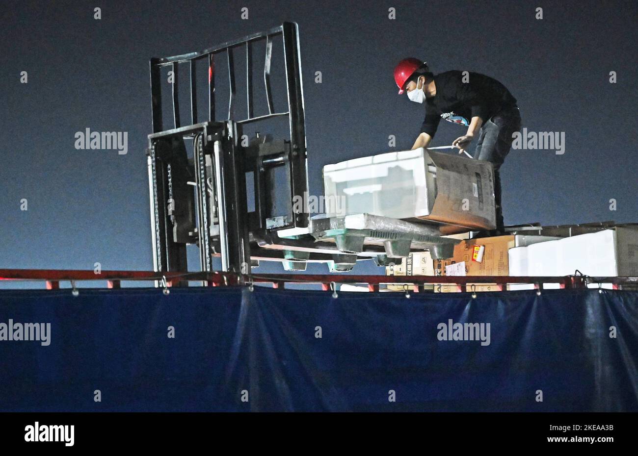 XUZHOU, CHINA - NOVEMBER 11, 2022 - Staff members at SF Express's ...