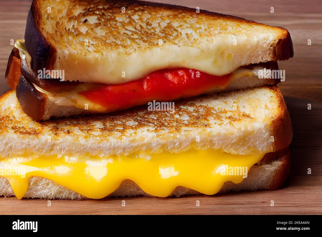 grilled cheese, yummy and fatty breakfast food item Stock Photo - Alamy