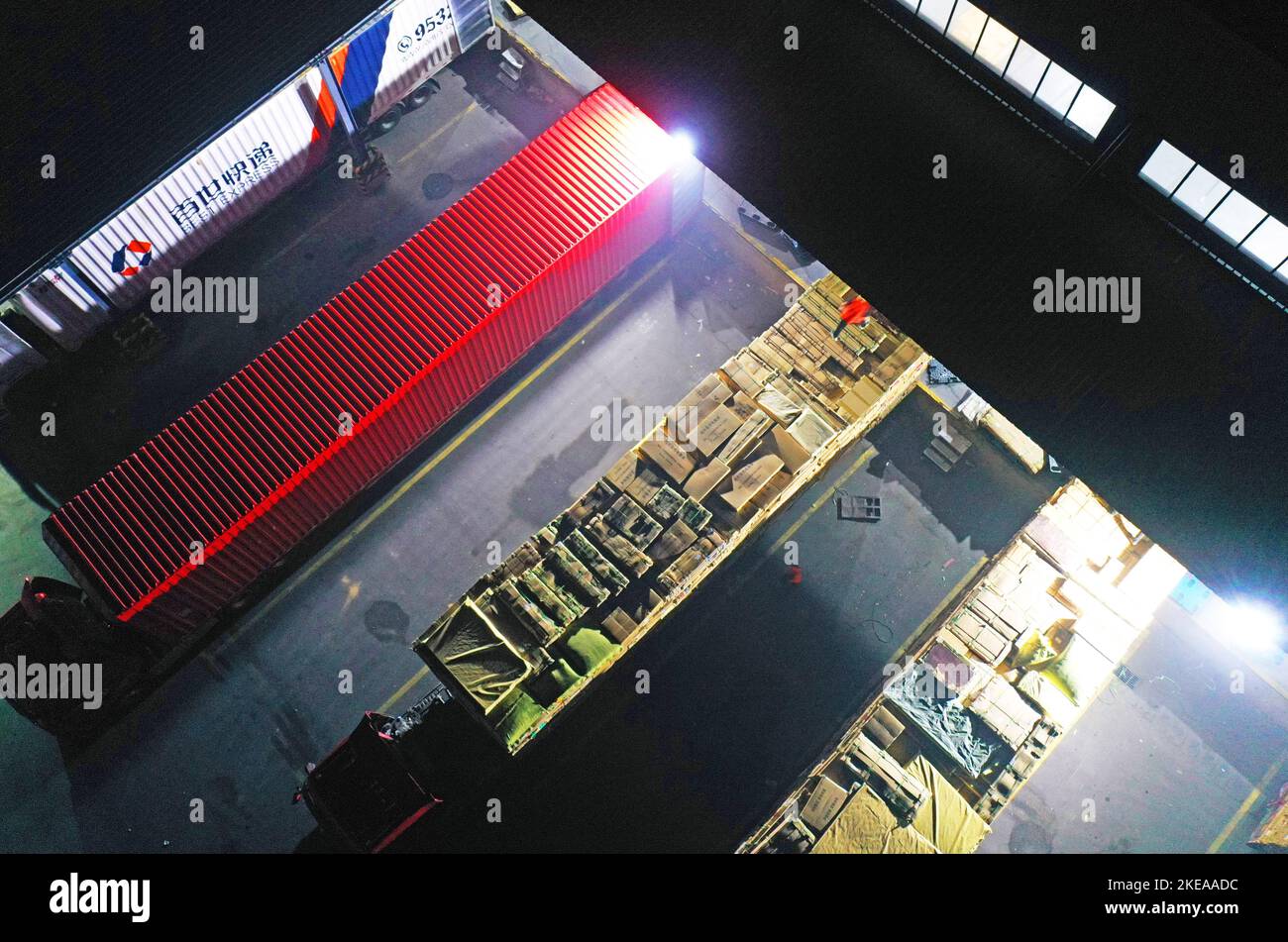 XUZHOU, CHINA - NOVEMBER 11, 2022 - Staff members at SF Express's ...