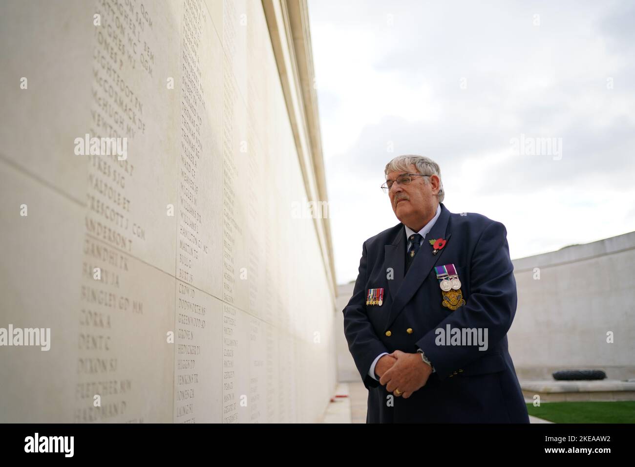Army veteran Tony Matthews at the Armed Forces Memorial in the National ...