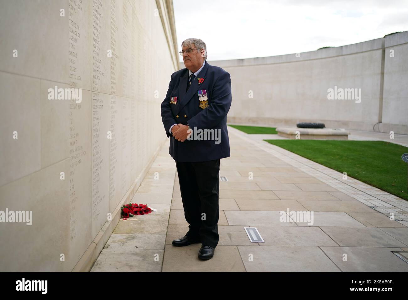 Army veteran Tony Matthews at the Armed Forces Memorial in the National ...