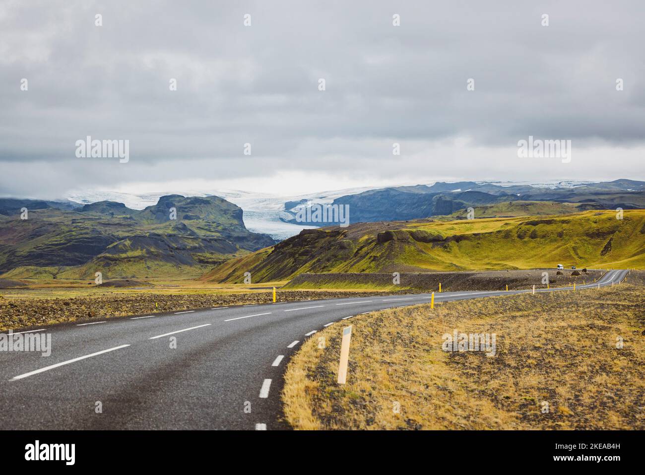 On a drive trough Iceland landscape with glaciers Stock Photo - Alamy
