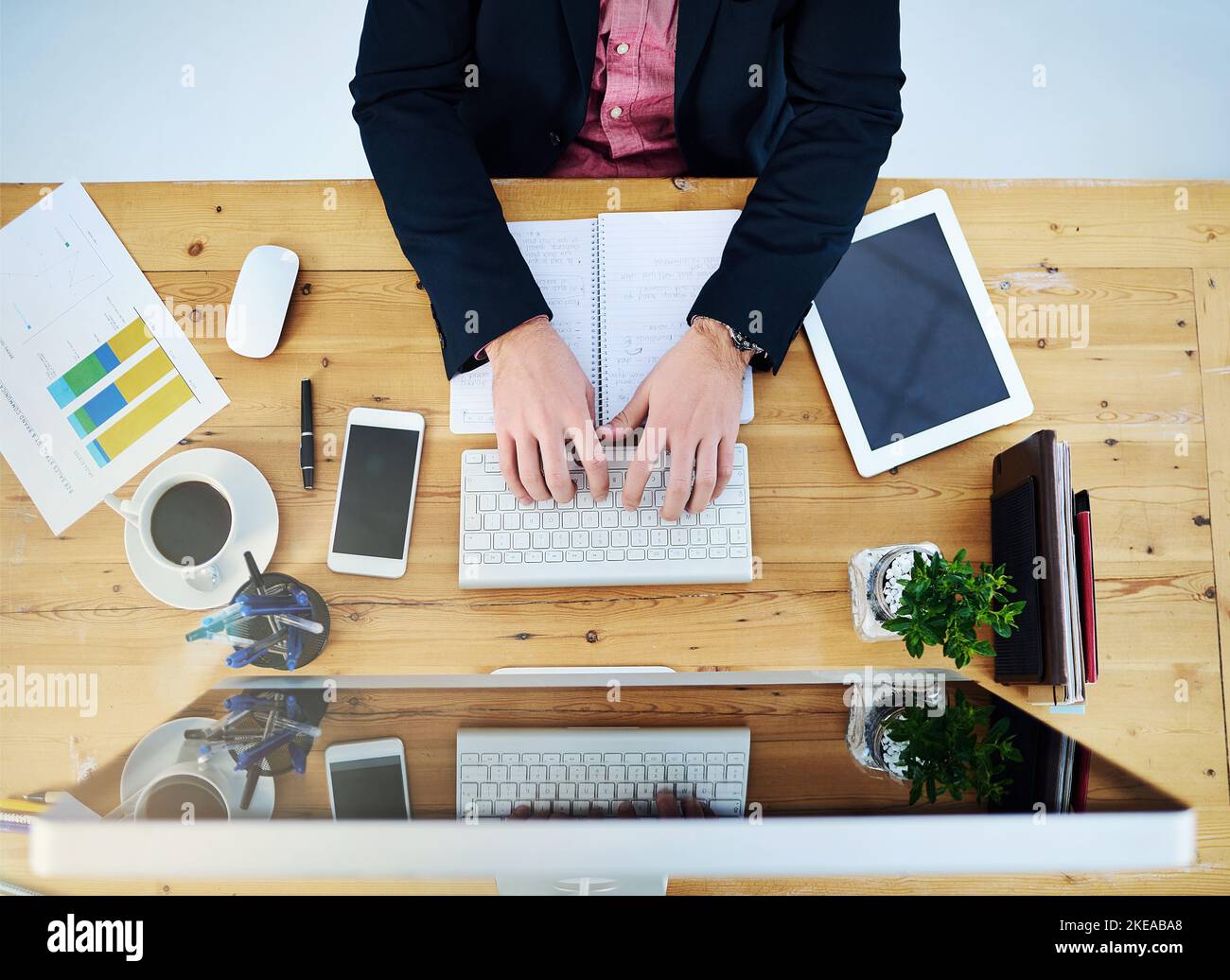 Working towards a successful business. corporate people working in a ...