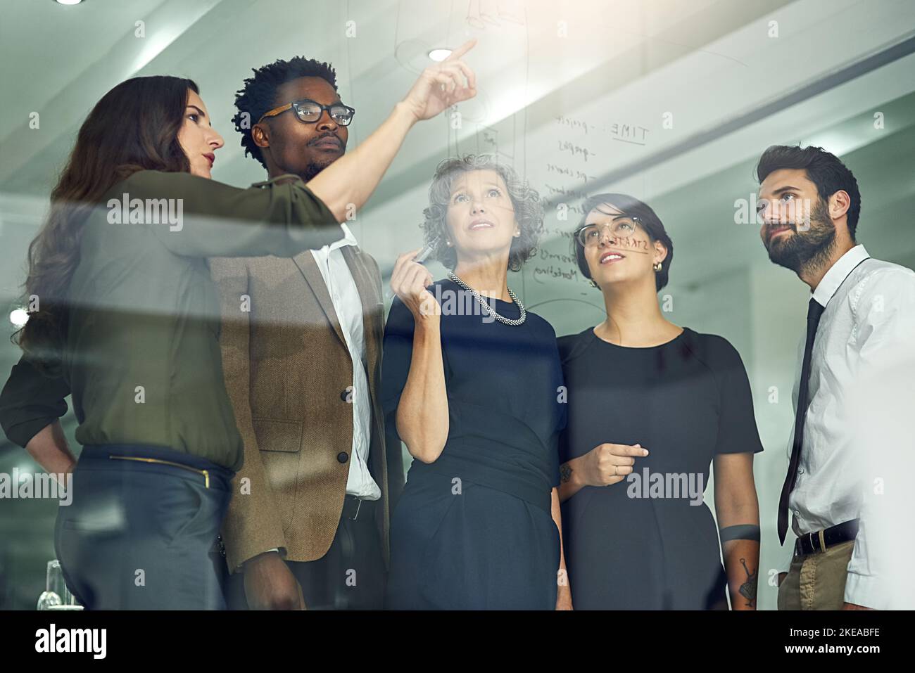 The beginning of another success story. a group of businesspeople ...