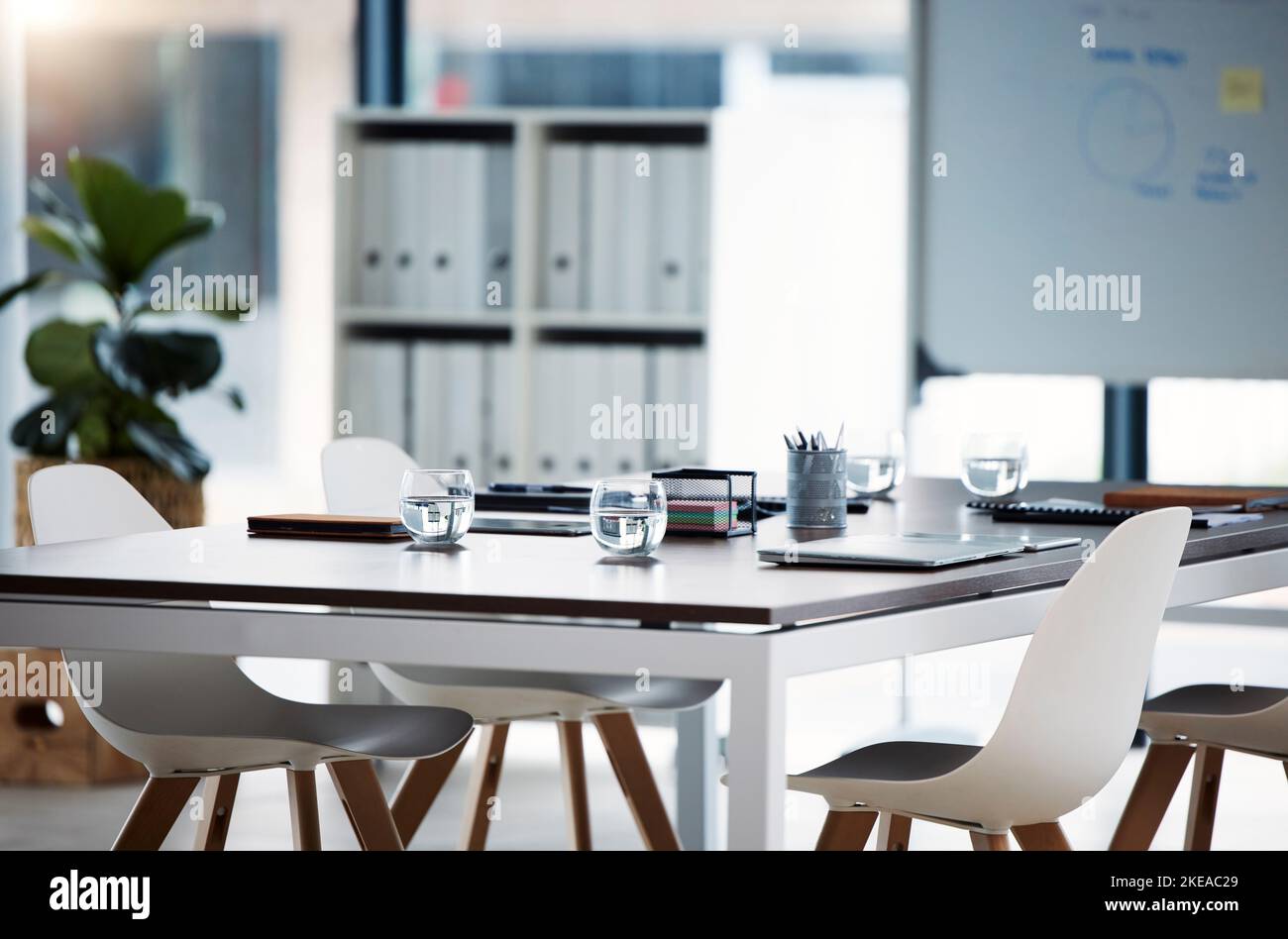 Empty meeting, conference and business room for presentation, corporate ...