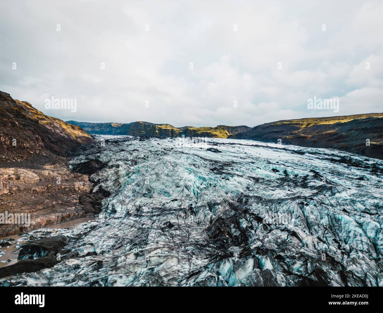 Pollution affecting glaciers in Iceland, slowly disappearing Stock ...