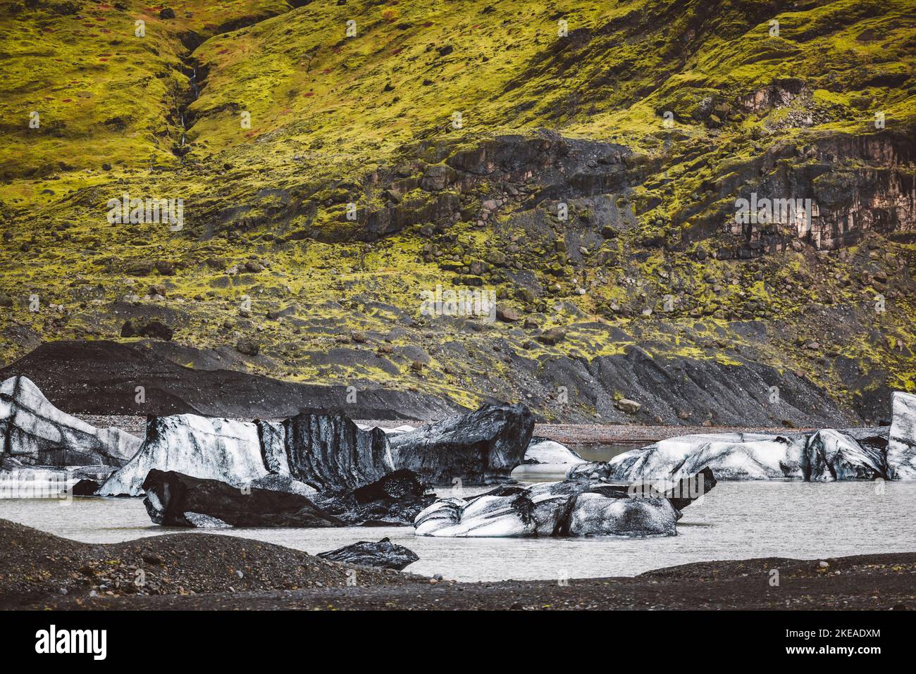 Ice melting down at the end of the glacier Stock Photo - Alamy