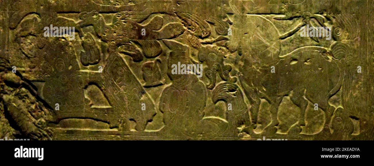 (FILE) A textile stone of the Eastern Han Dynasty is displayed at the ...