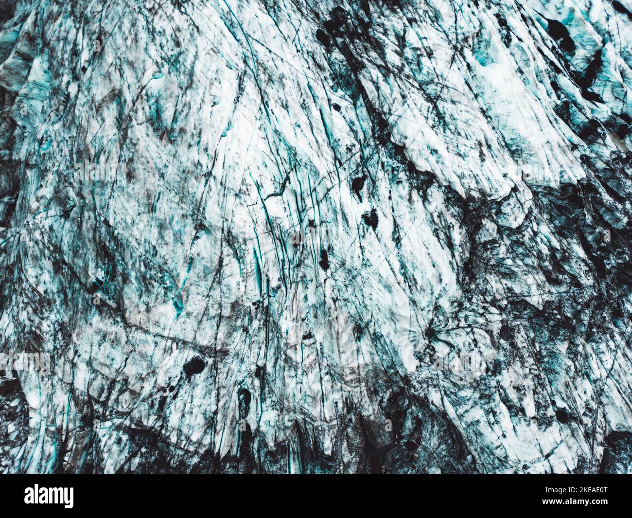 Dirty surface of the glacier in Iceland Stock Photo - Alamy