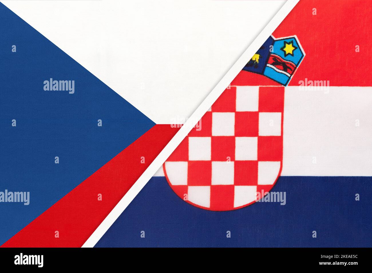 Czech Republic and Croatia, symbol of country. Czechia vs Croatian ...
