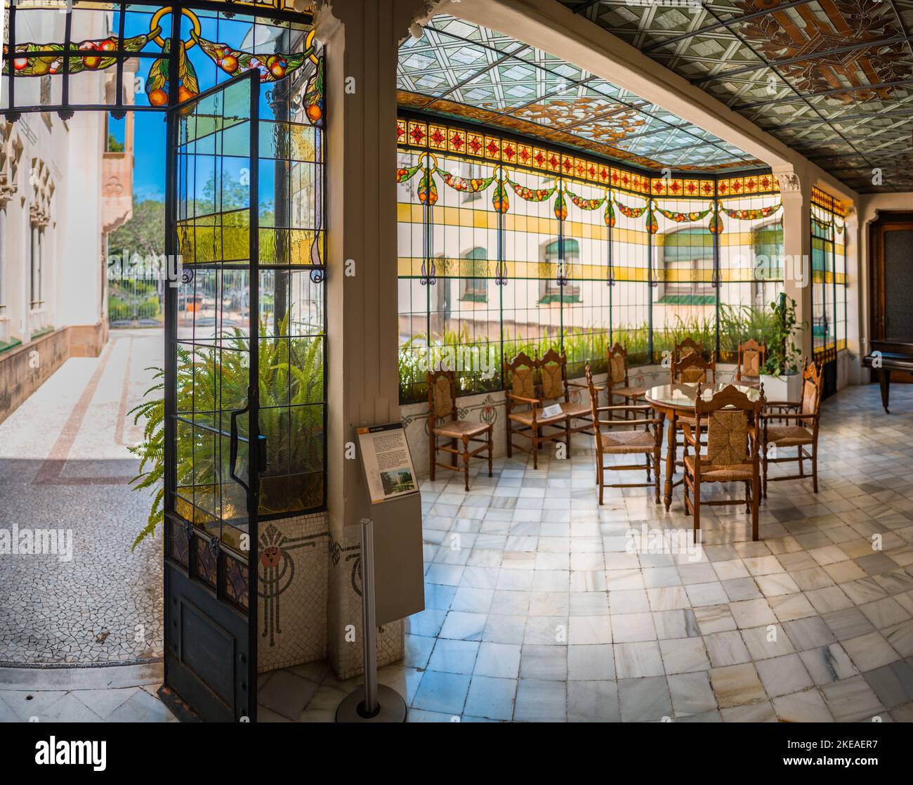 saloon and patio of industrial bourgeoisie home known as Casa Alegre de ...