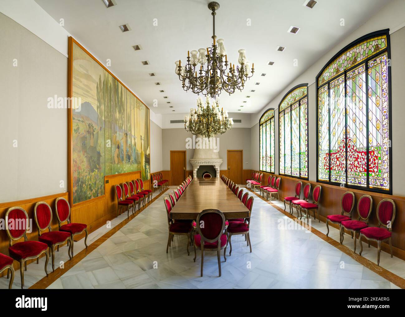 Big diner saloon of industrial bourgeoisie home known as Casa Alegre de ...