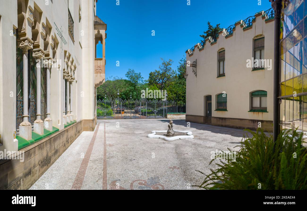 back patio of an industrial bourgeoisie home known as Casa Alegre de ...