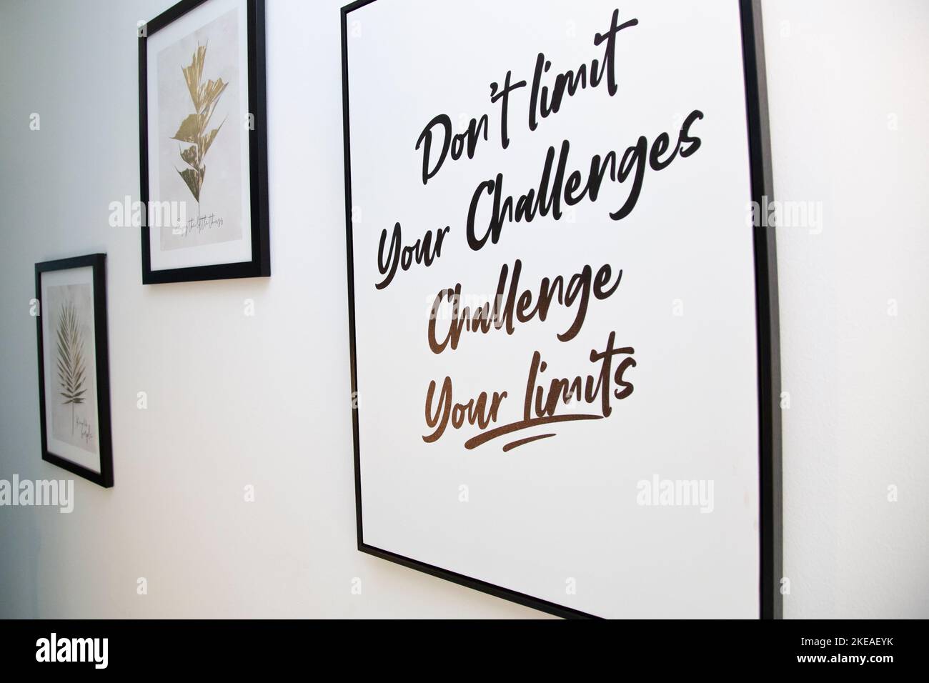 frame with inspirational quote on Stock Photo - Alamy