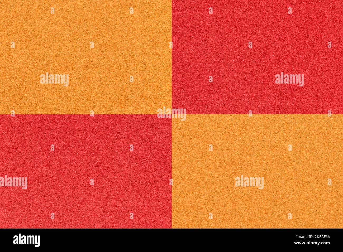 Texture of craft bright orange and red paper background with cells ...