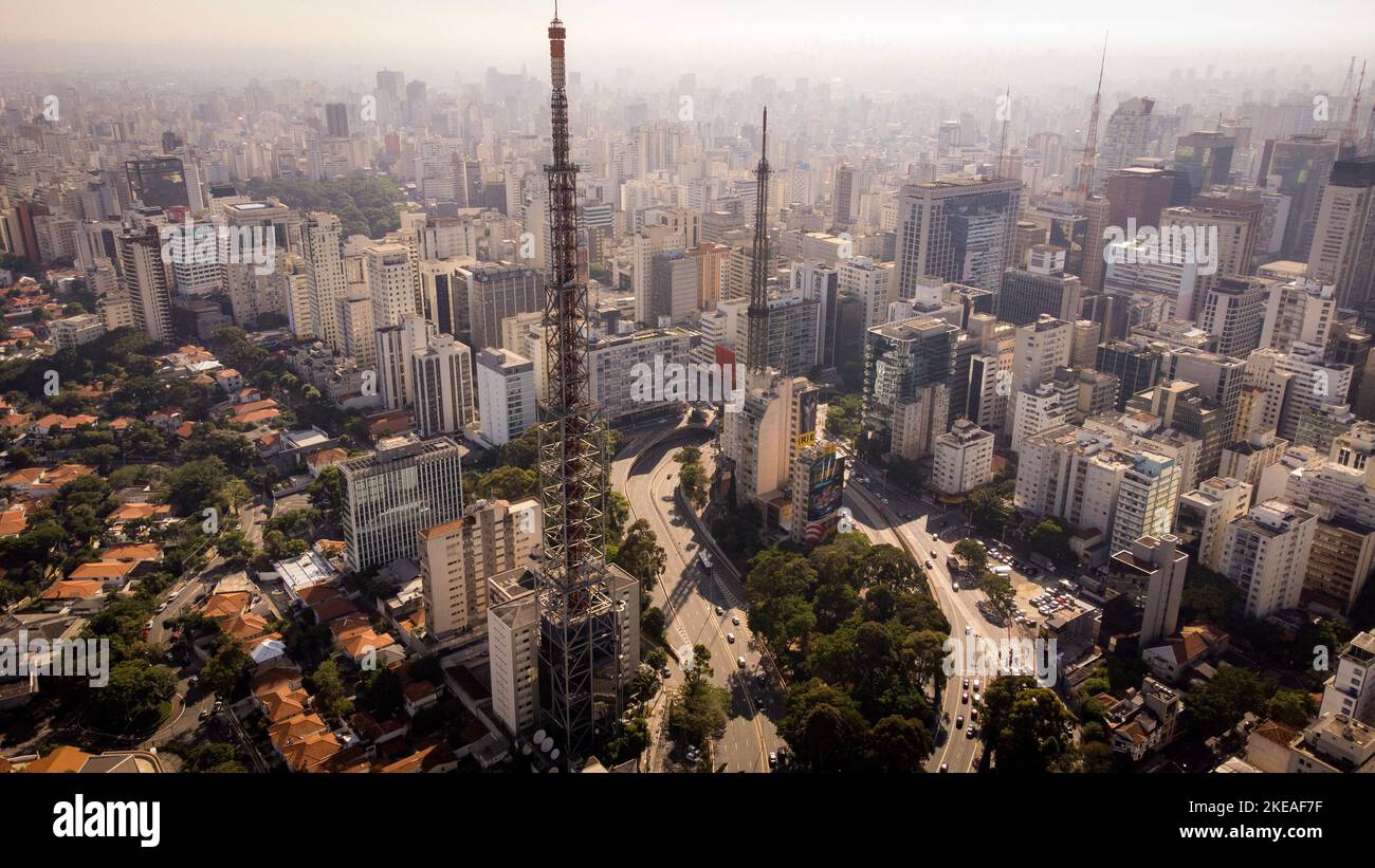 An aerial view of modern buildings in Sao Paulo, Brazil Stock Photo - Alamy