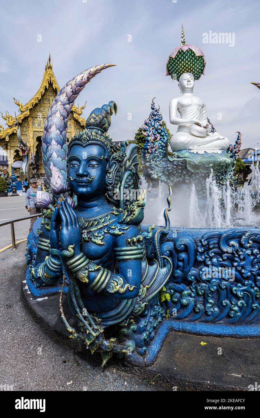 Wat Rong Suea Ten, better known as The Blue Temple, is located in ...