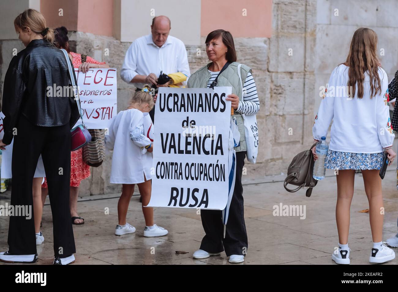 Valencia , Spain. September 18, 2022: Meeting, Ukraine War Protest ...