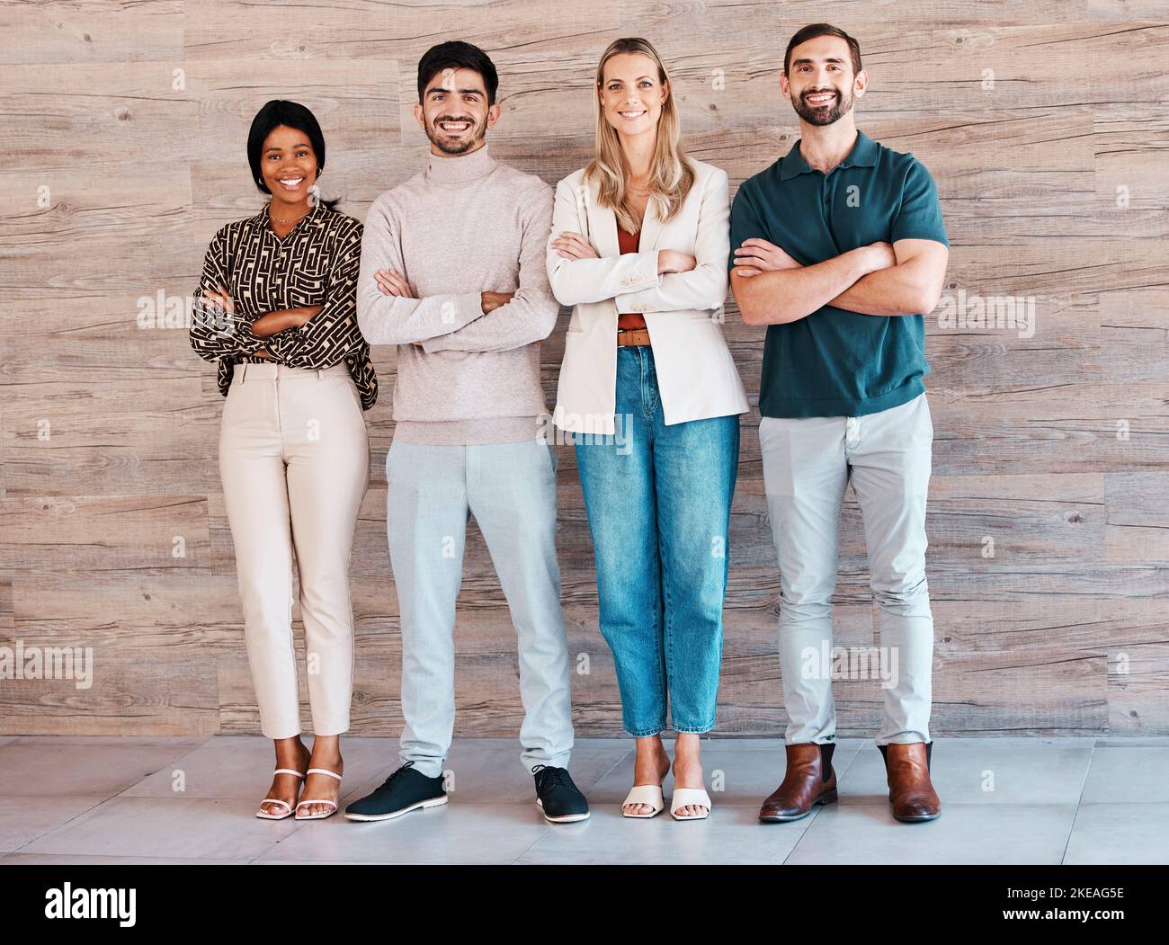 Business people, portrait and proud company teamwork, diversity and ...