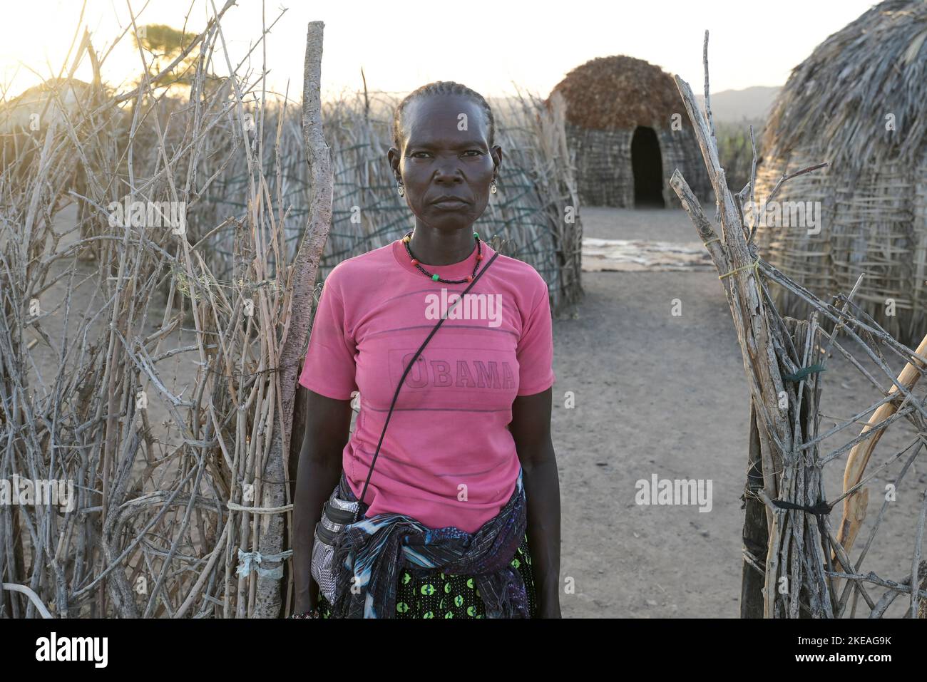 KENYA, Turkana, village Nariokotome, Turkana woman, the region suffers ...