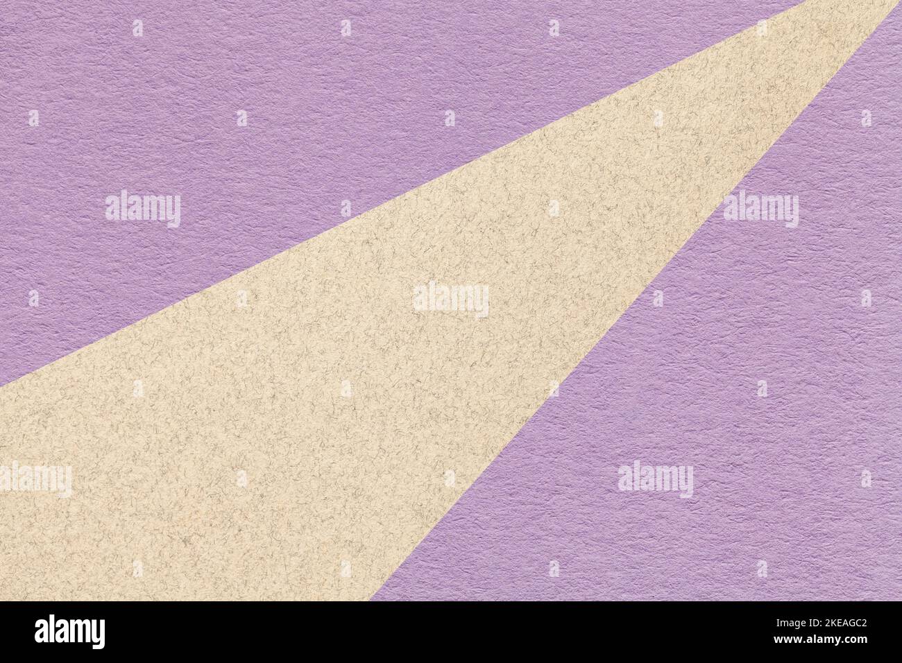 Texture of old craft lilac color paper background with beige line ...