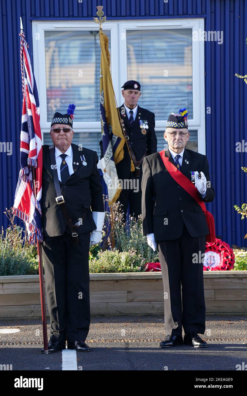 Armed forces veterans during an Armistice Day service at Poppyscotland ...