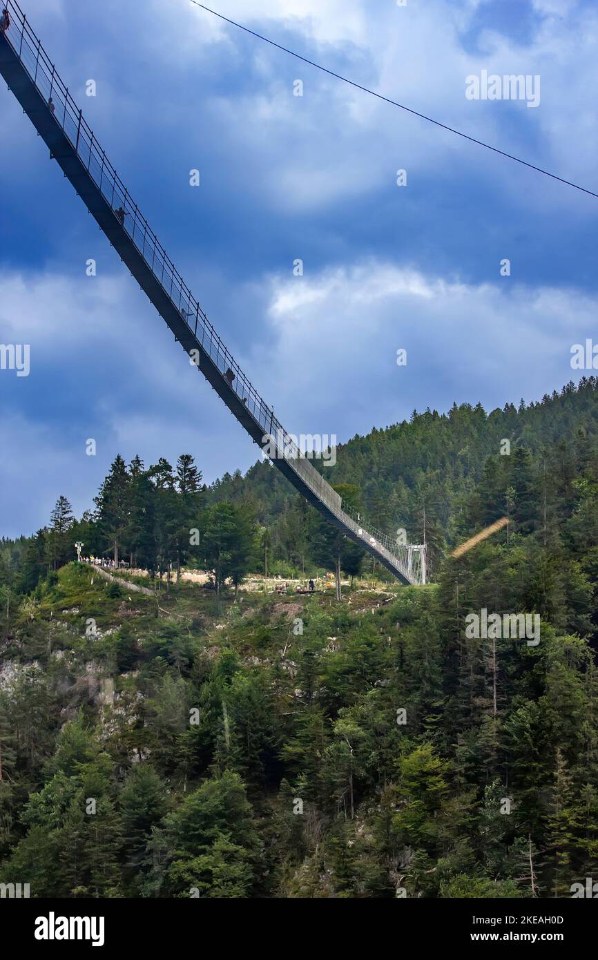 Pedestrian suspension bridge highline179 hi-res stock photography and ...