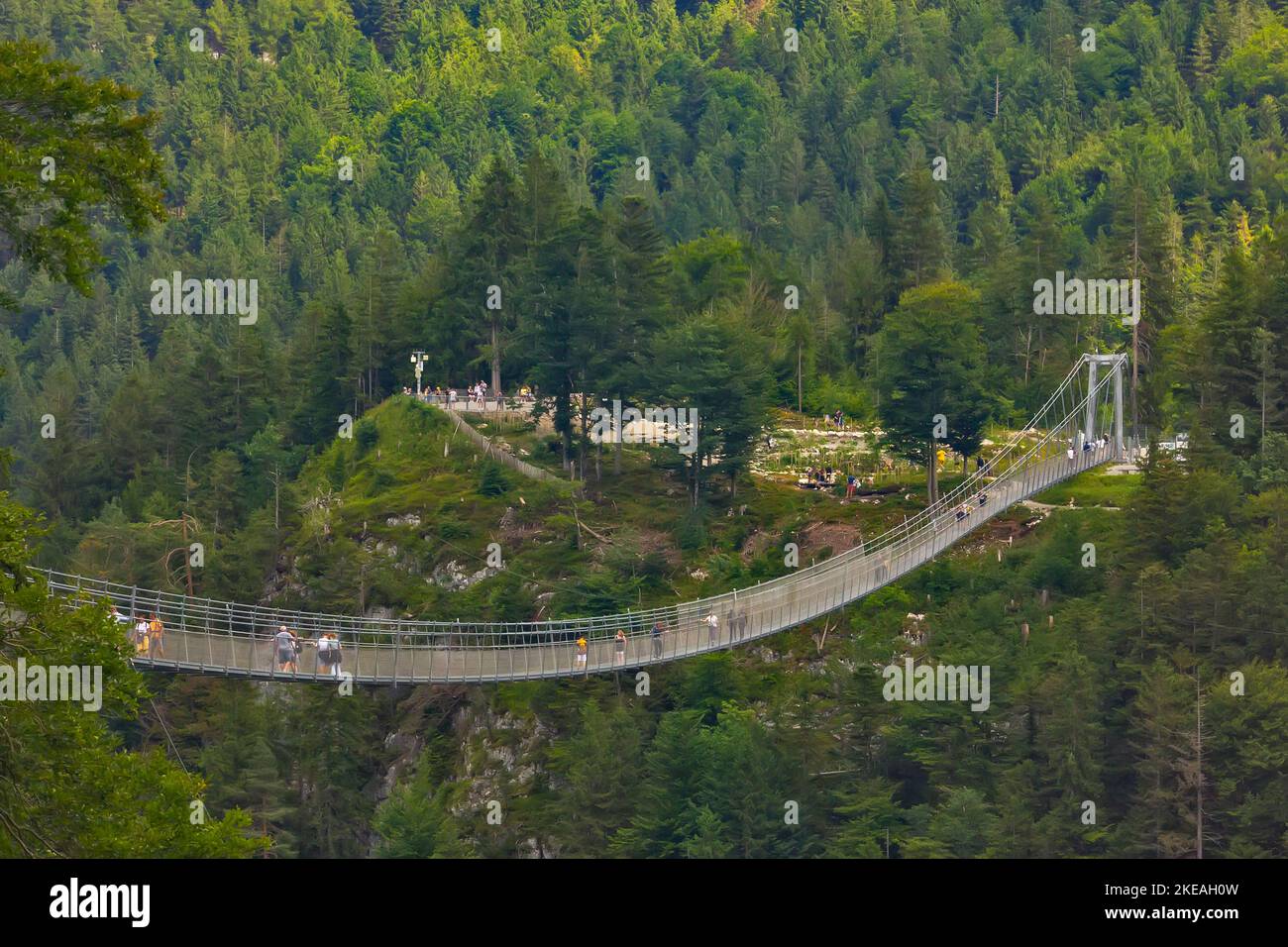 ehrenberg suspension bridge, highline 179, Tyrol, Austria Stock Photo ...