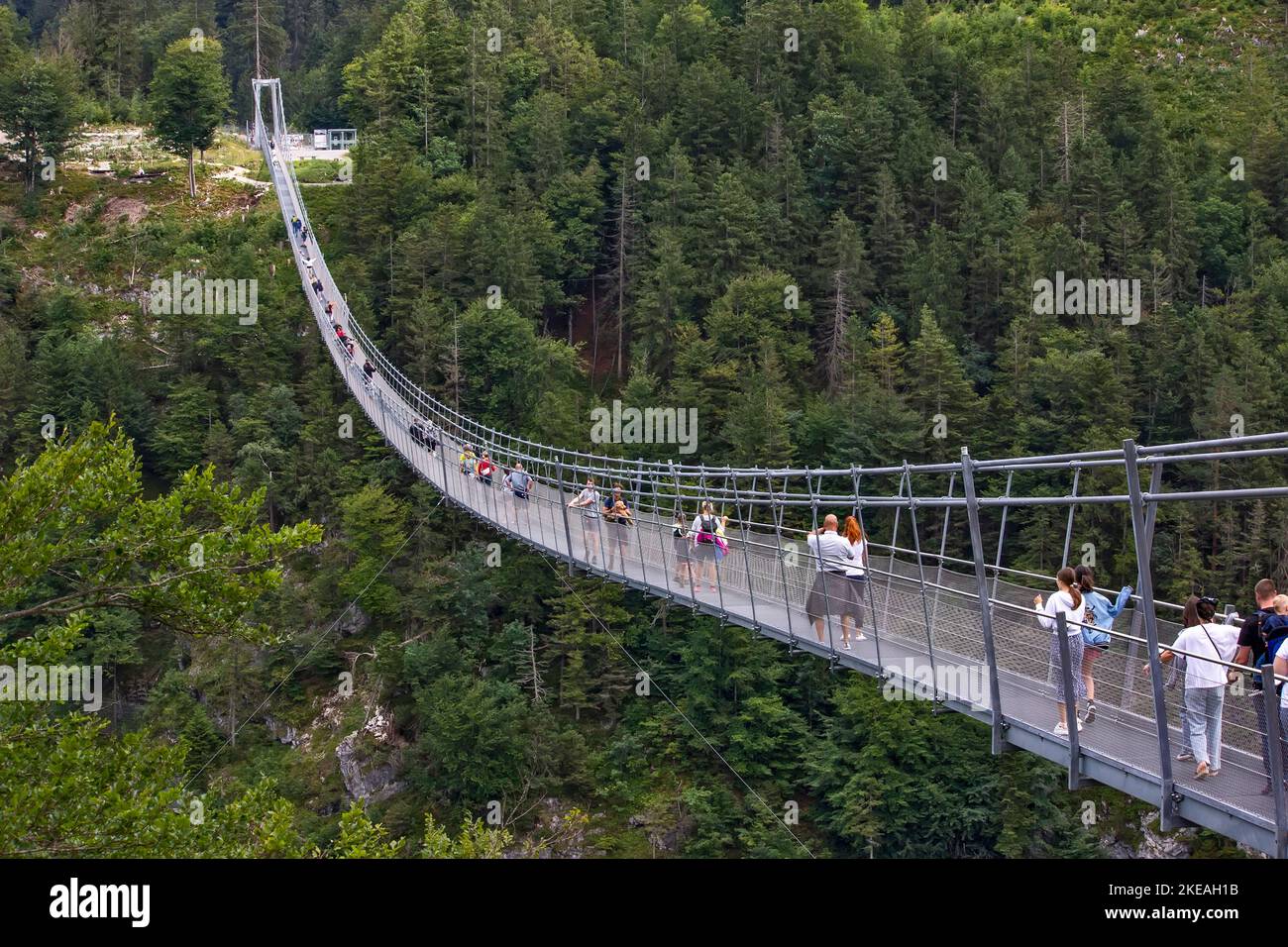 Pedestrian suspension bridge highline179 hi-res stock photography and ...