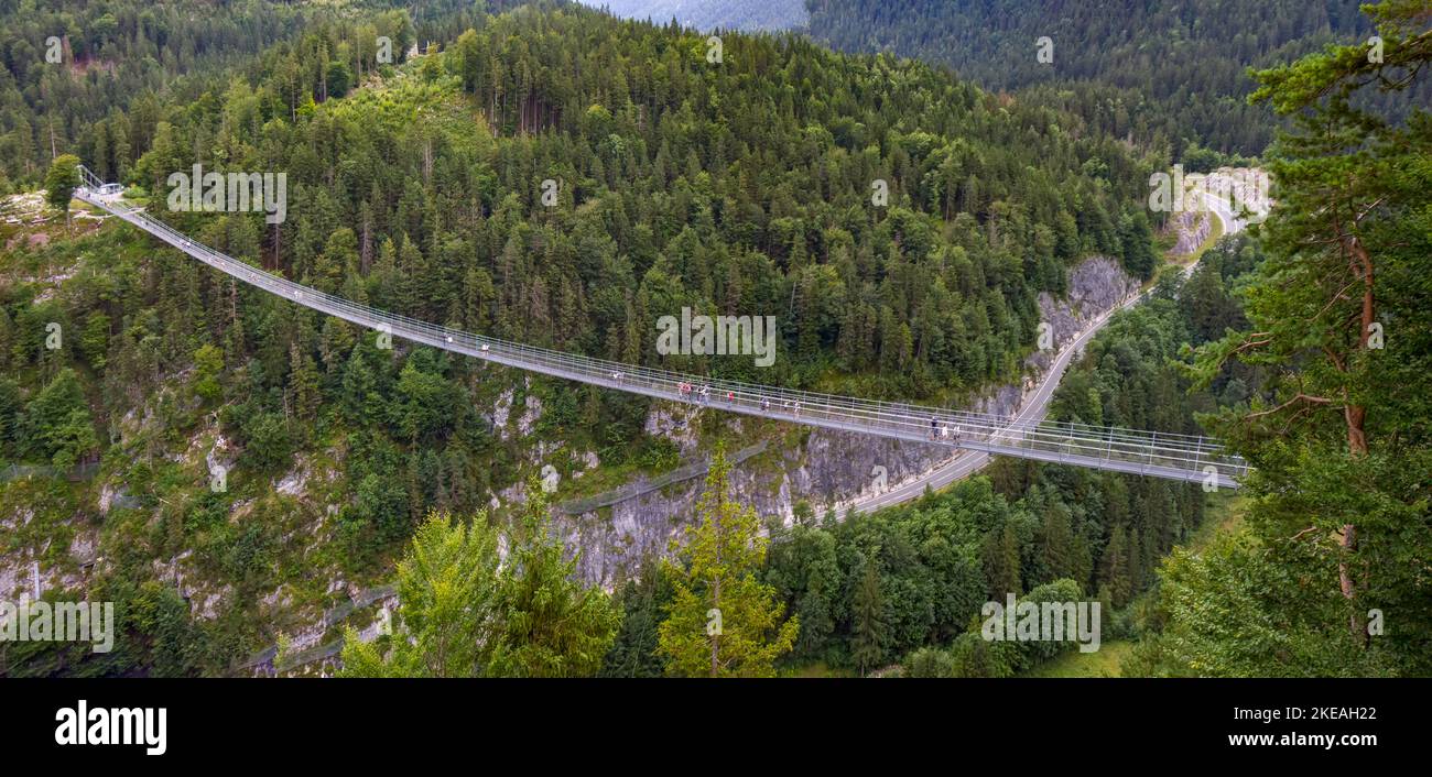 Ehrenberg castle highline suspension bridge hi-res stock photography ...