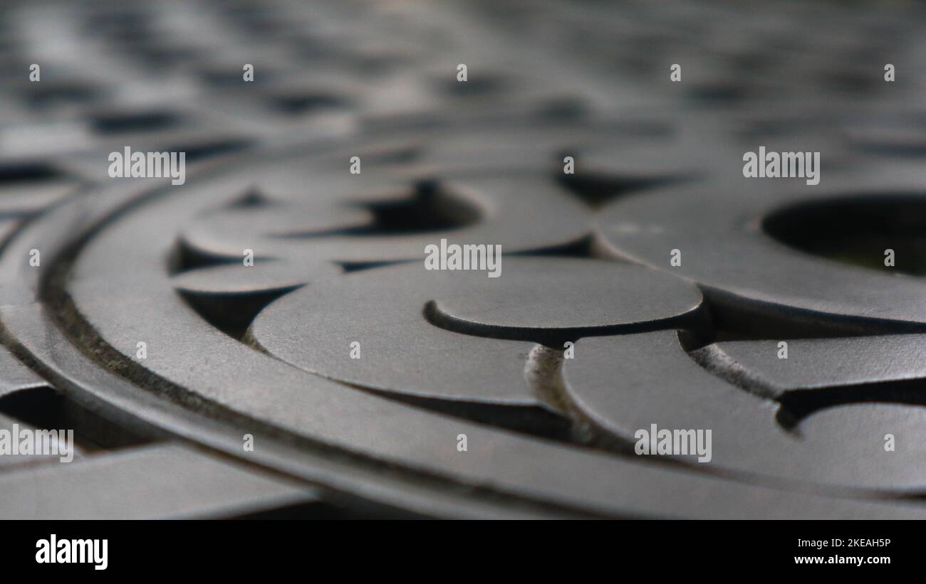black iron table close-up texture as background Stock Photo - Alamy
