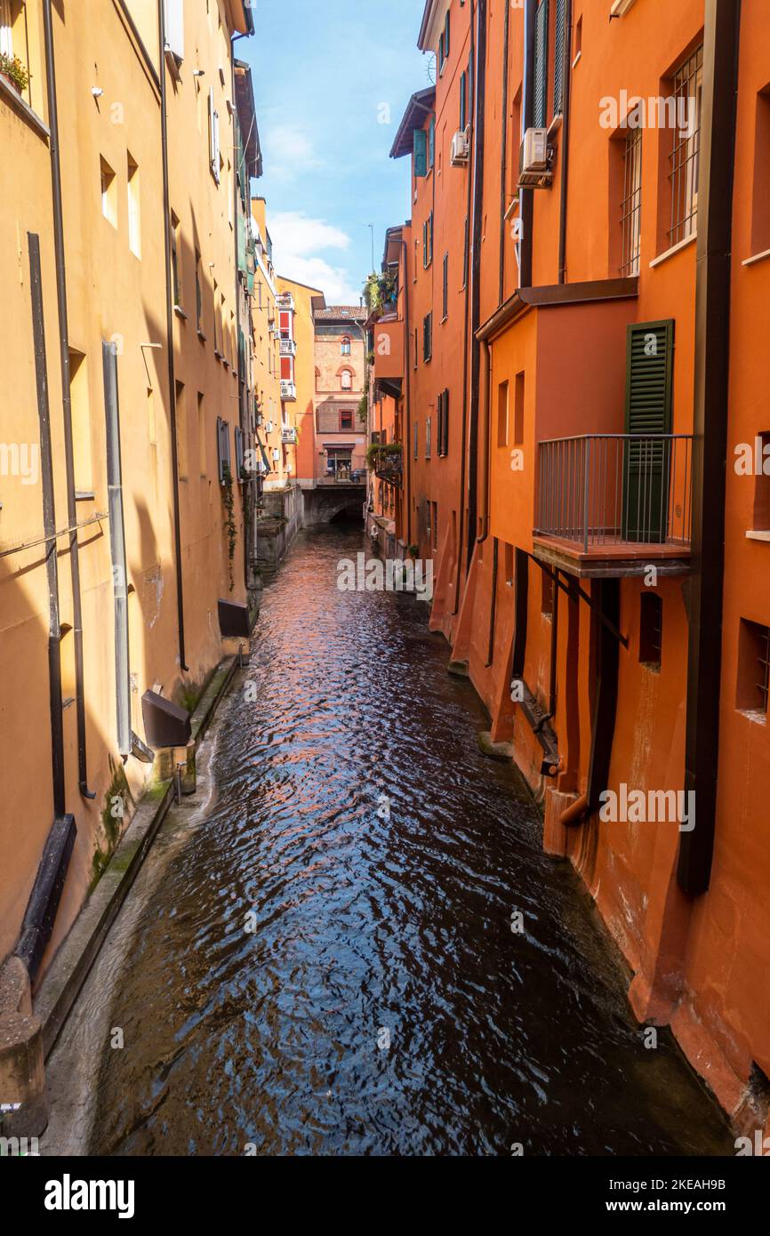 A small water channel in the center of Bologna Stock Photo - Alamy