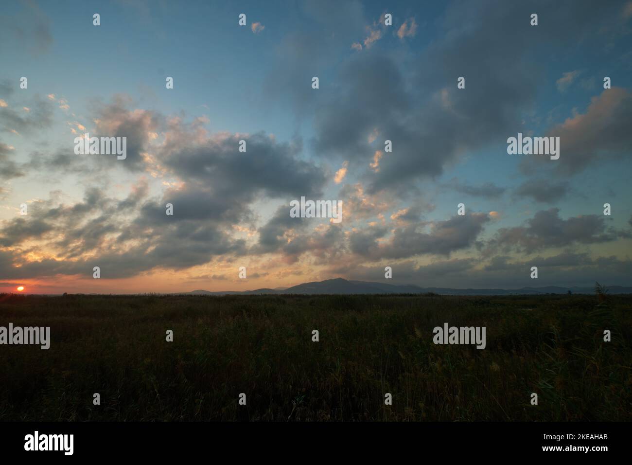 landscape view of the sunset sky Stock Photo - Alamy