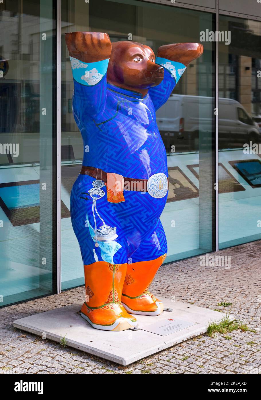 Berlin Bear in front of the Embassy of Mongolia, Germany, Berlin Stock ...