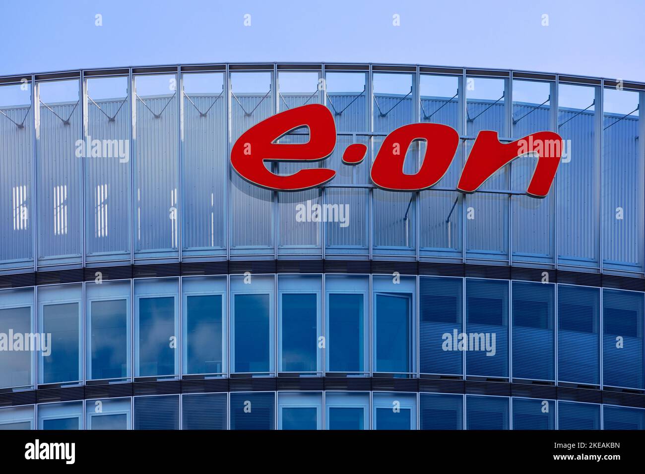 logo of the E.ON SE electric utility company, headquaters, Germany ...