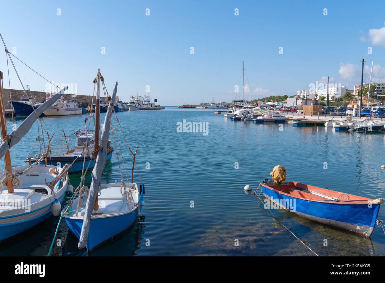 Boats in harbour L'Ametlla de Mar Spain Costa Dorada north of L`ampolla ...