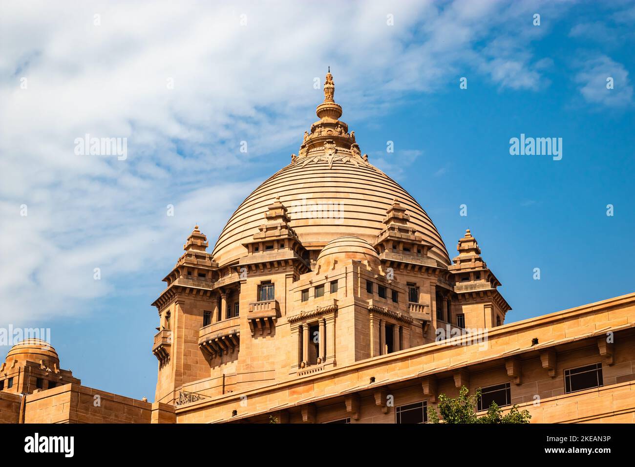 vintage king place dome with bright blue sky from flat angle image is ...