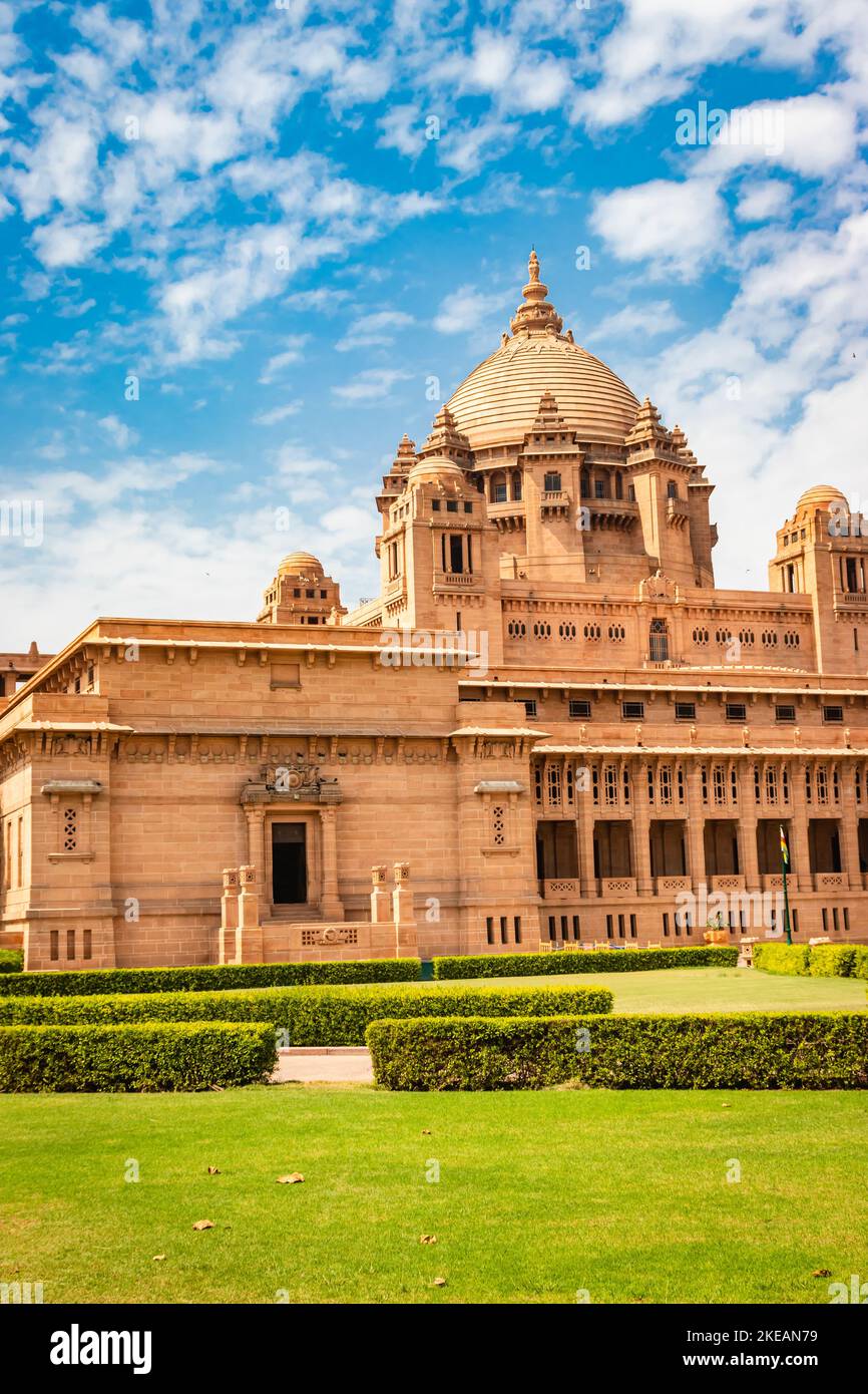 heritage king place with dramatic bright blue sky from flat angle image ...