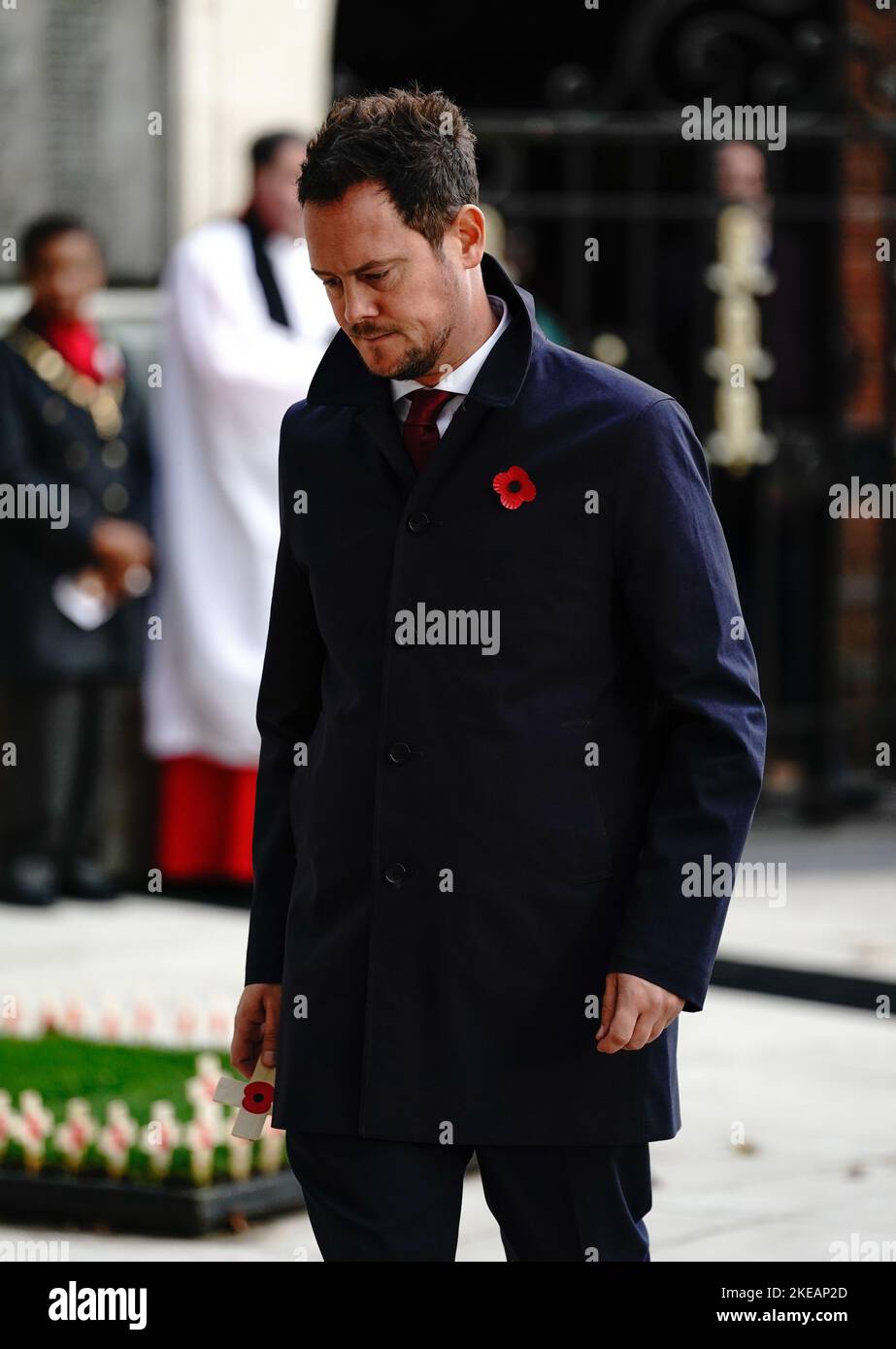 Stephen Morgan, Labour MP for Portsmouth South, plants a cross of ...