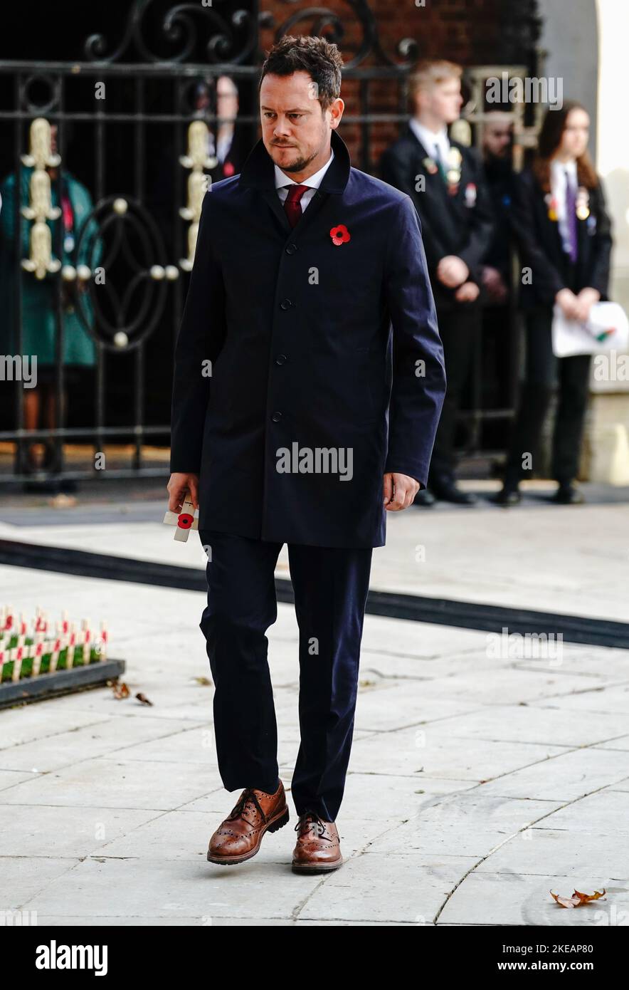 Stephen Morgan, Labour MP for Portsmouth South, plants a cross of ...