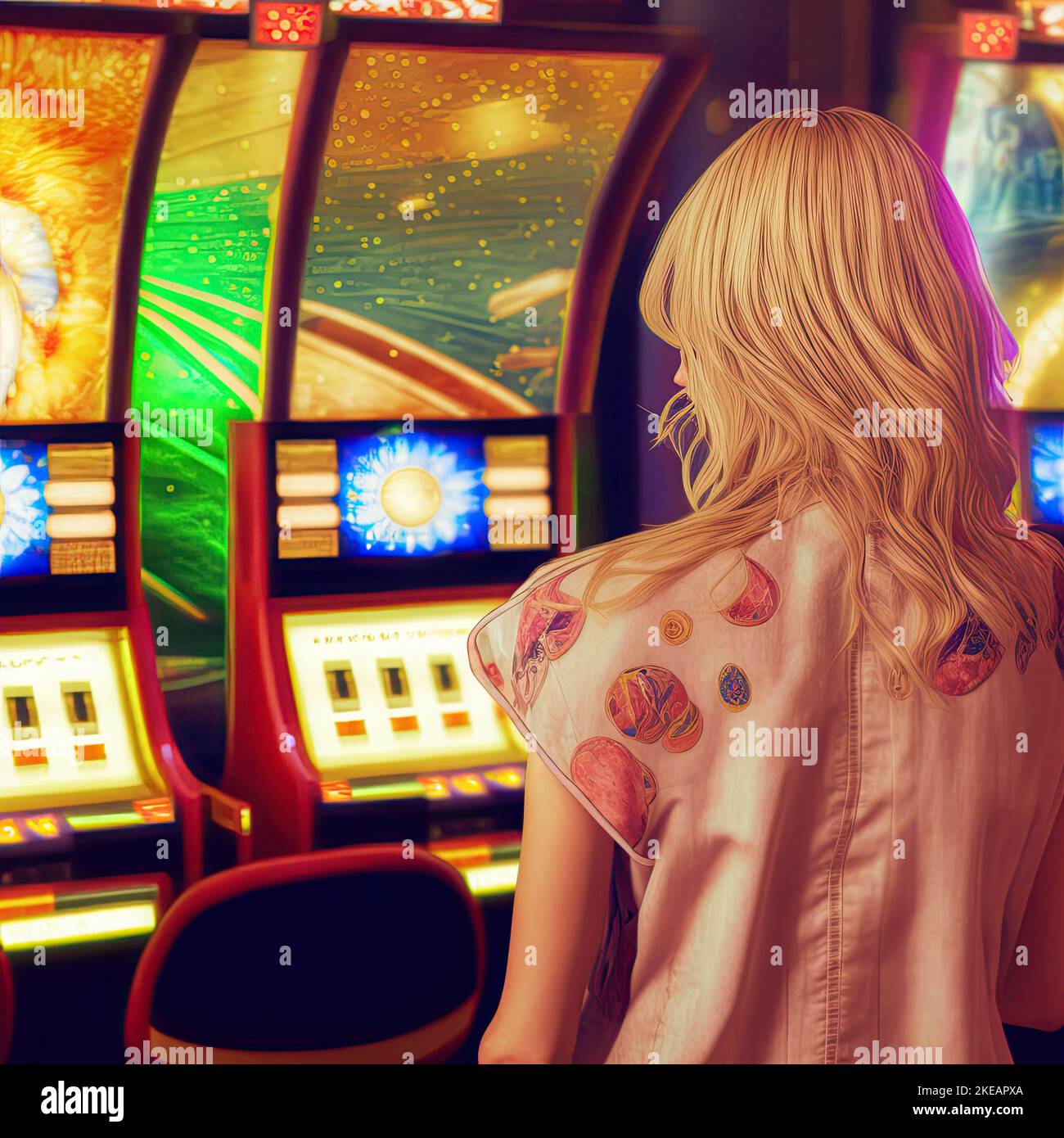 Gambler playing machines hi-res stock photography and images - Alamy