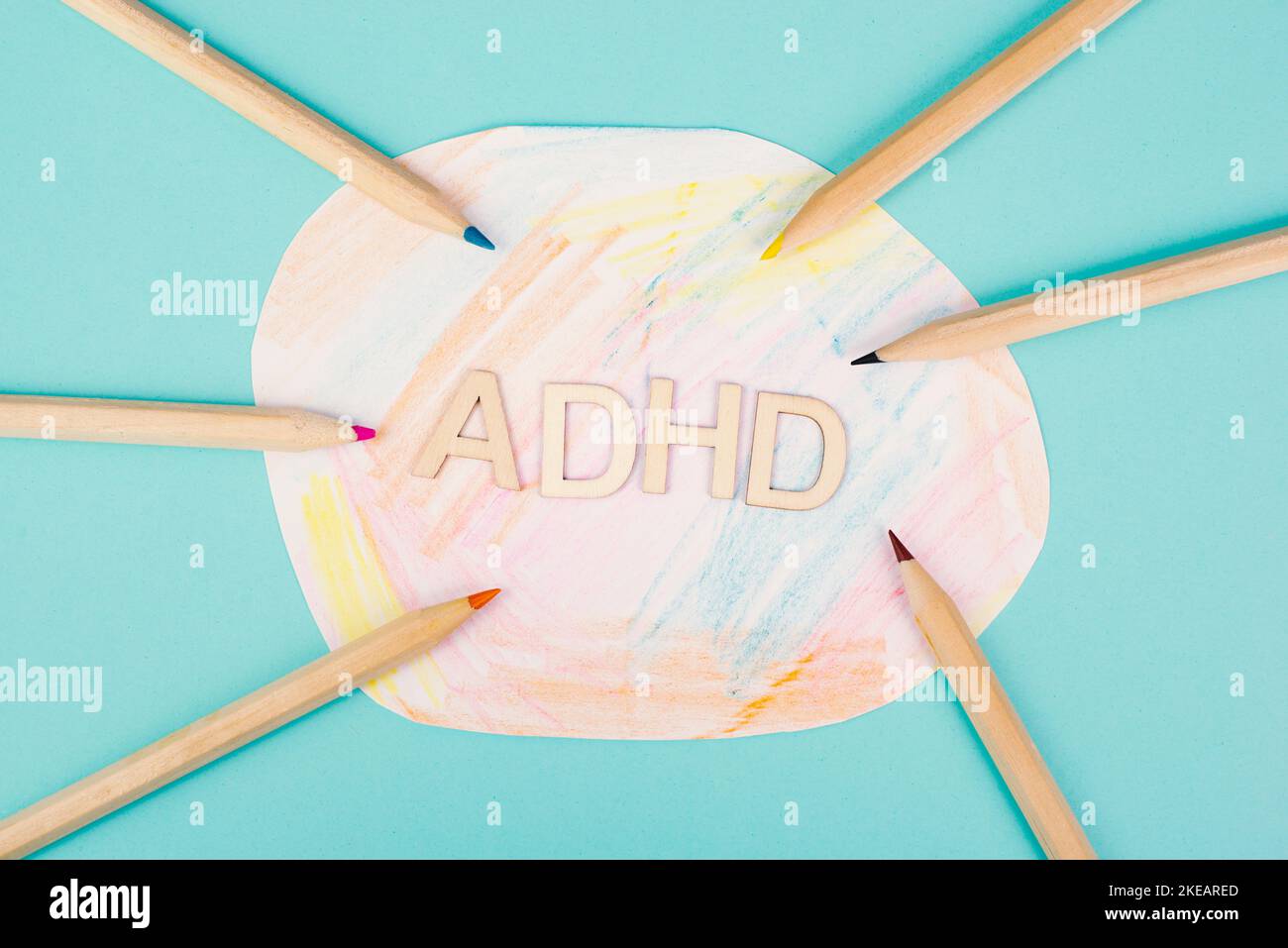 ADHD, attention deficit hyperactivity disorder, mental health, colored ...