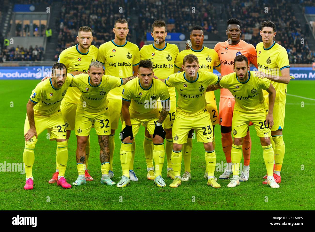 Milano, Italy. 09th, November 2022. The starting-11 of Inter for the ...