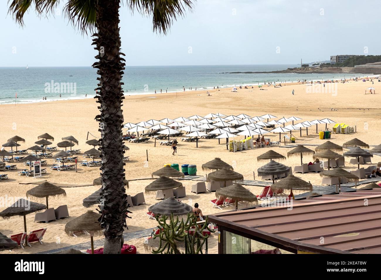 People enjoying their time on the beach in Carcavelos Stock Photo - Alamy