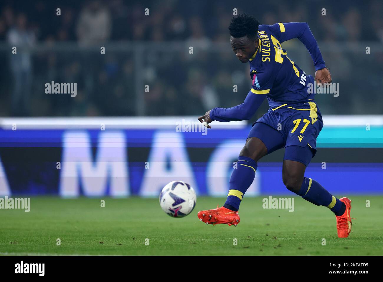 Verona, Italy . November 10, 2022, Ibrahim Sulemana of Hellas Verona Fc ...