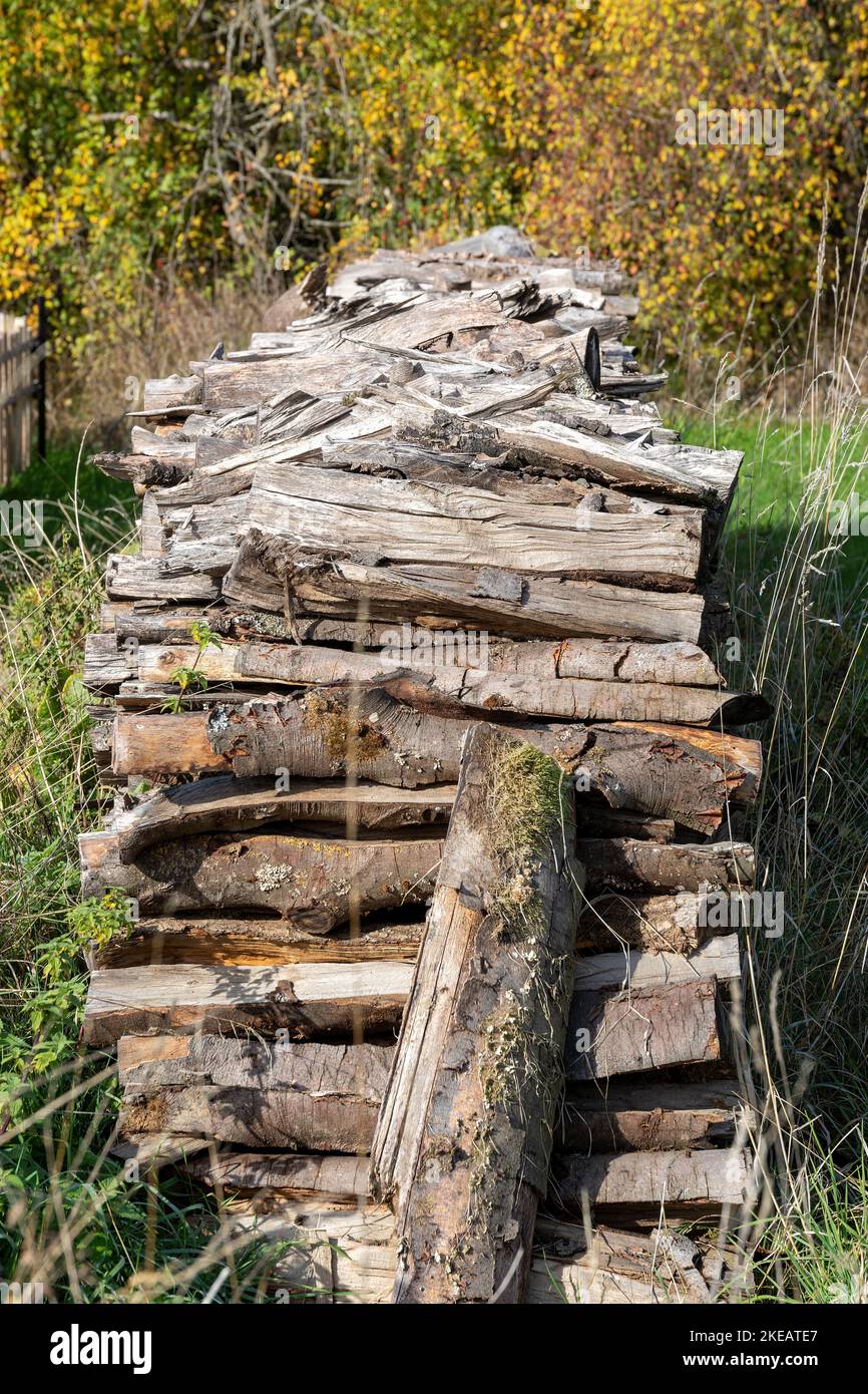 Firewood in times of Ukraine war and gas shortages Stock Photo - Alamy