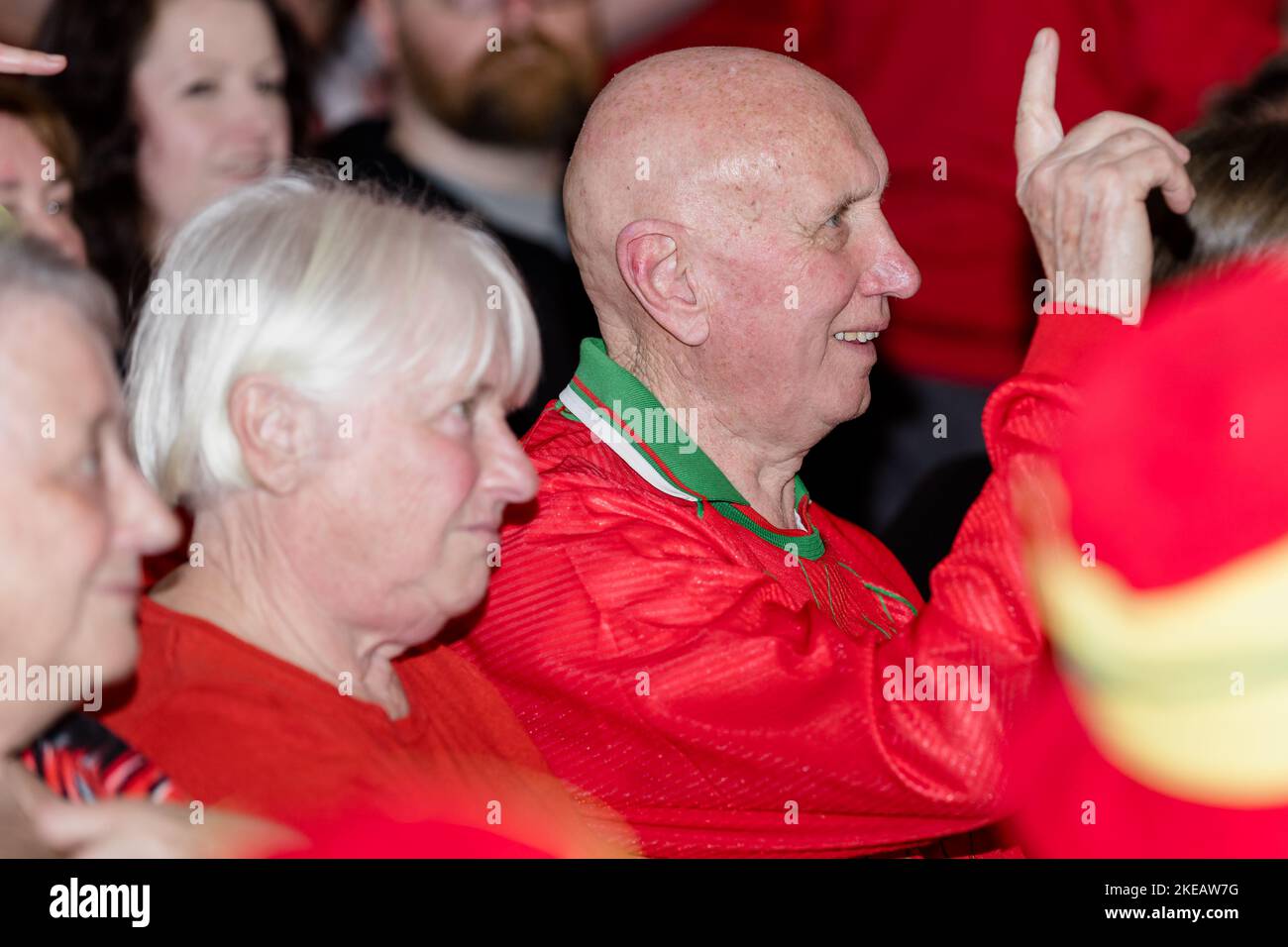 RHONDDA, WALES - 09 NOVEMBER 2022: Wales’ Head Coach Robert Page father ...