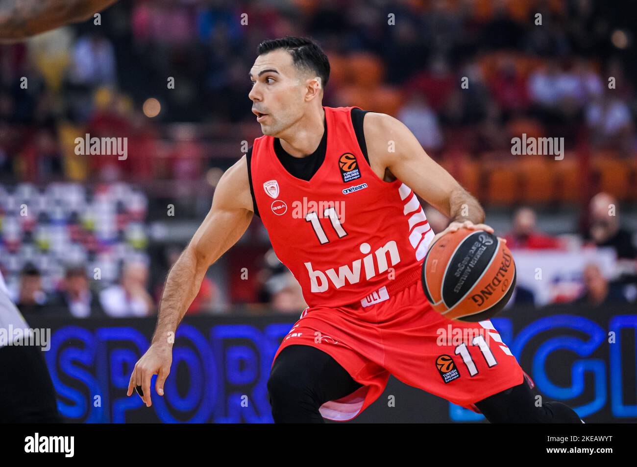 #11 KOSTAS SLOUKAS of Olympiacos Piraeus during the Euroleague, Round 7 ...